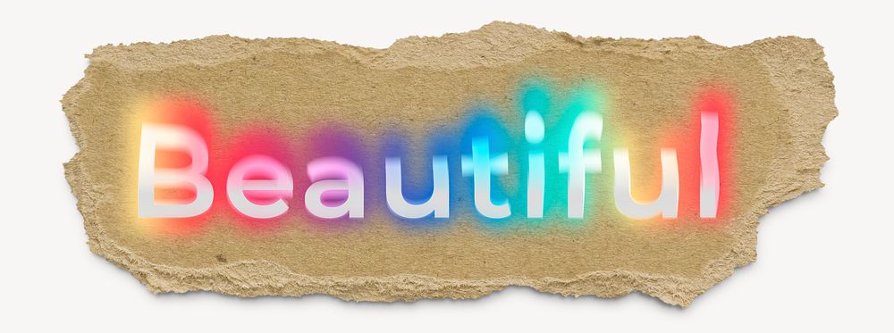 Beautiful ripped paper word typography | Free Photo - rawpixel