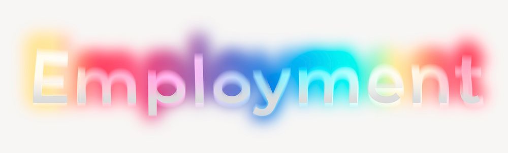 Employment word, neon psychedelic typography | Free Photo - rawpixel
