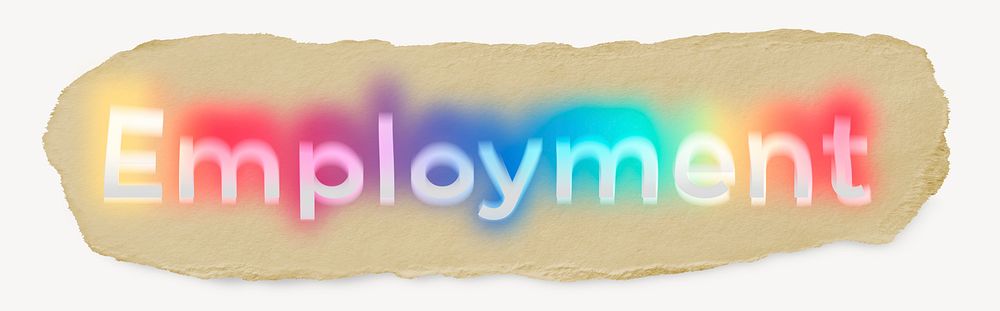 Employment ripped paper word typography | Free Photo - rawpixel