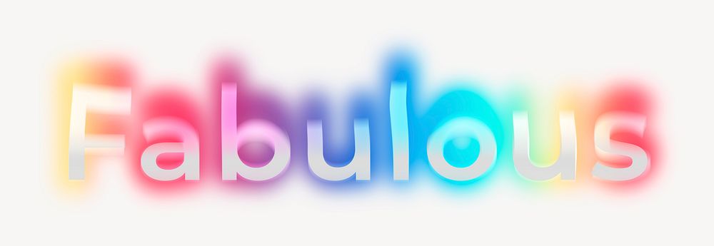 Fabulous word, neon psychedelic typography | Free Photo - rawpixel