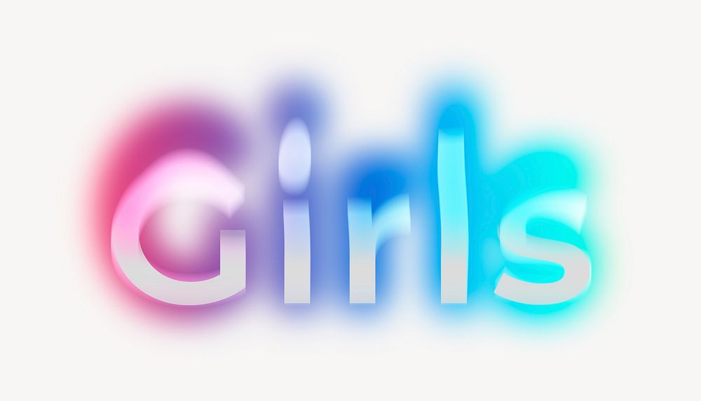 Girls word, neon psychedelic typography | Free Photo - rawpixel
