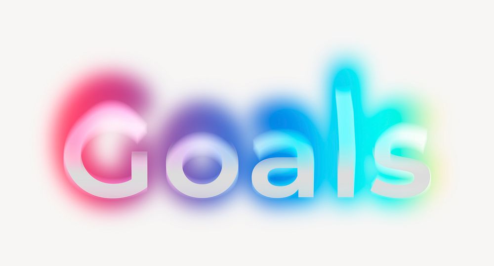 Goals word, neon psychedelic typography | Free Photo - rawpixel