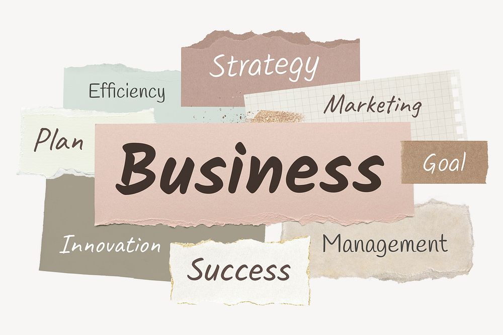 Business words scrap paper collage | Premium Photo - rawpixel