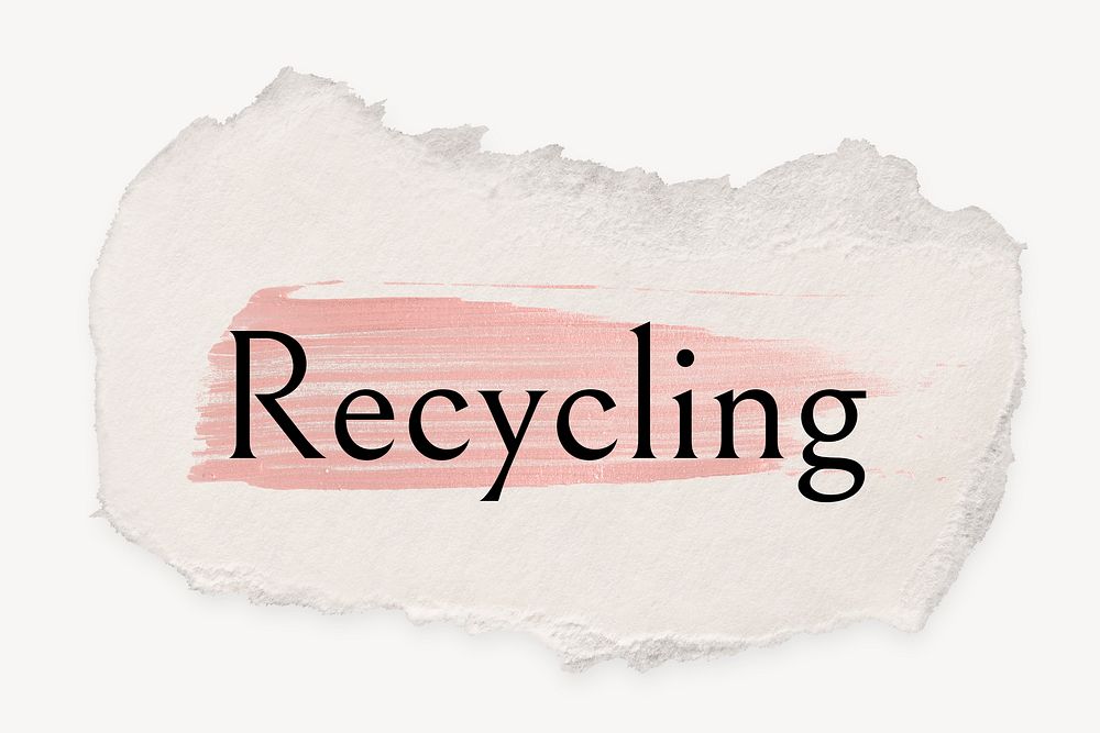 Recycling word, ripped paper, pink | Free Photo - rawpixel
