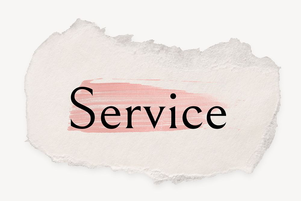 Service word, ripped paper, pink | Free Photo - rawpixel