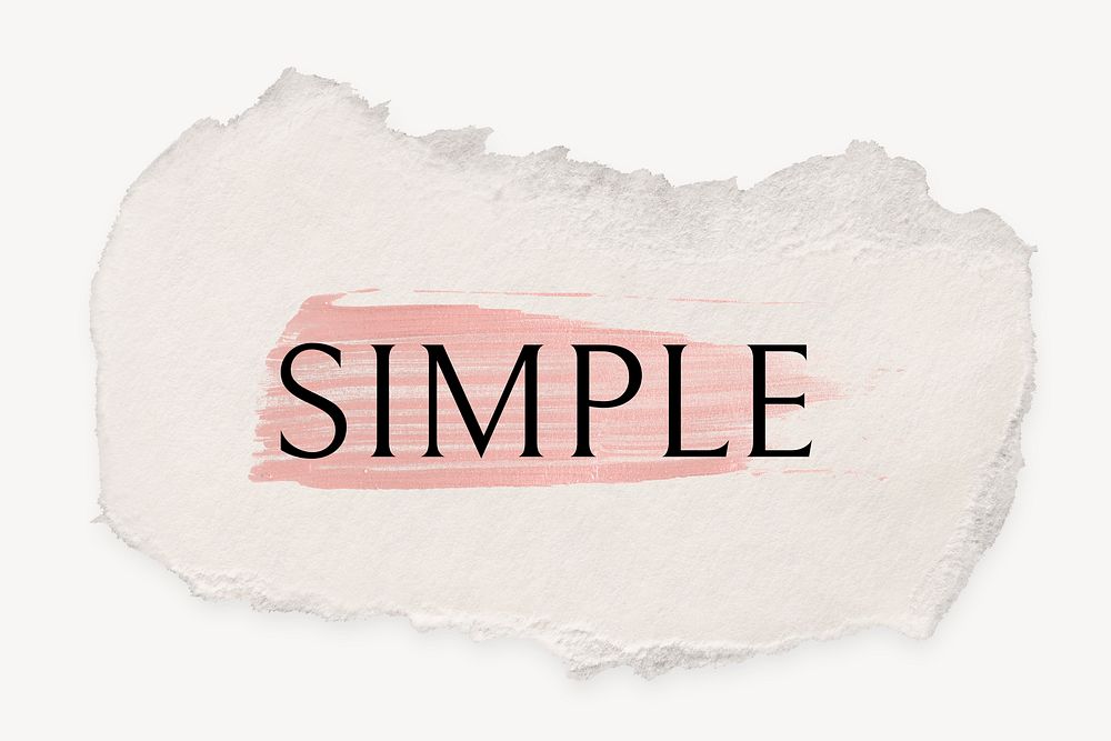 Simple word, ripped paper, pink | Free Photo - rawpixel