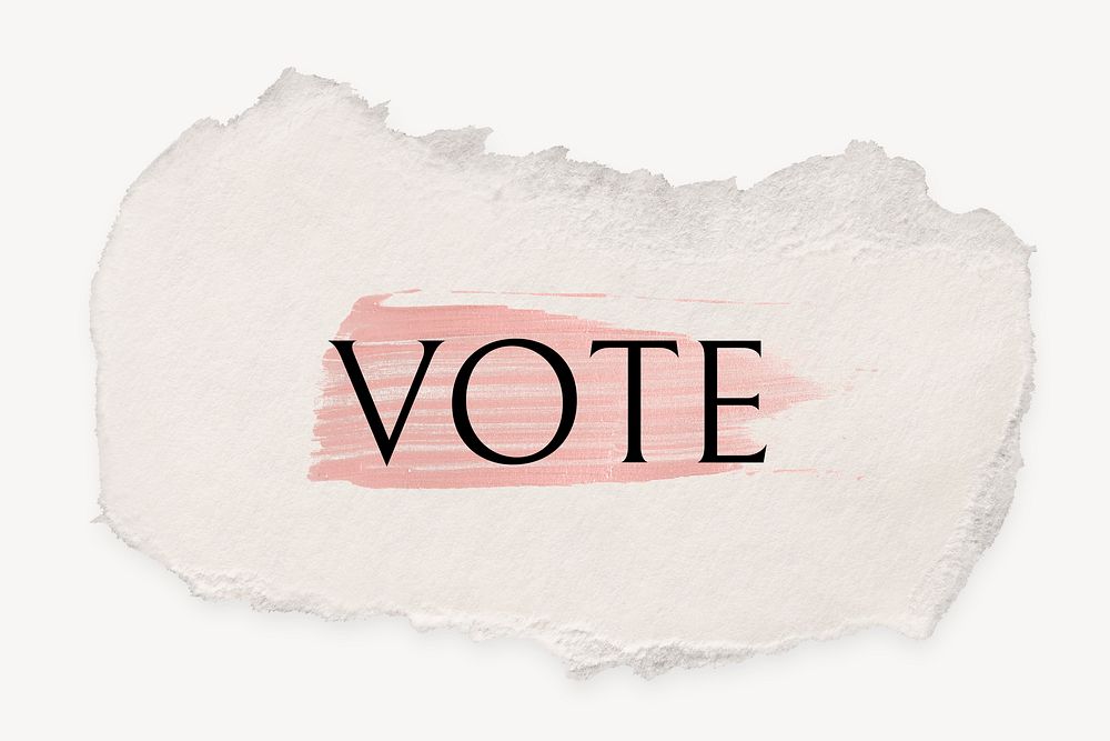 Vote word, ripped paper, pink | Free Photo - rawpixel