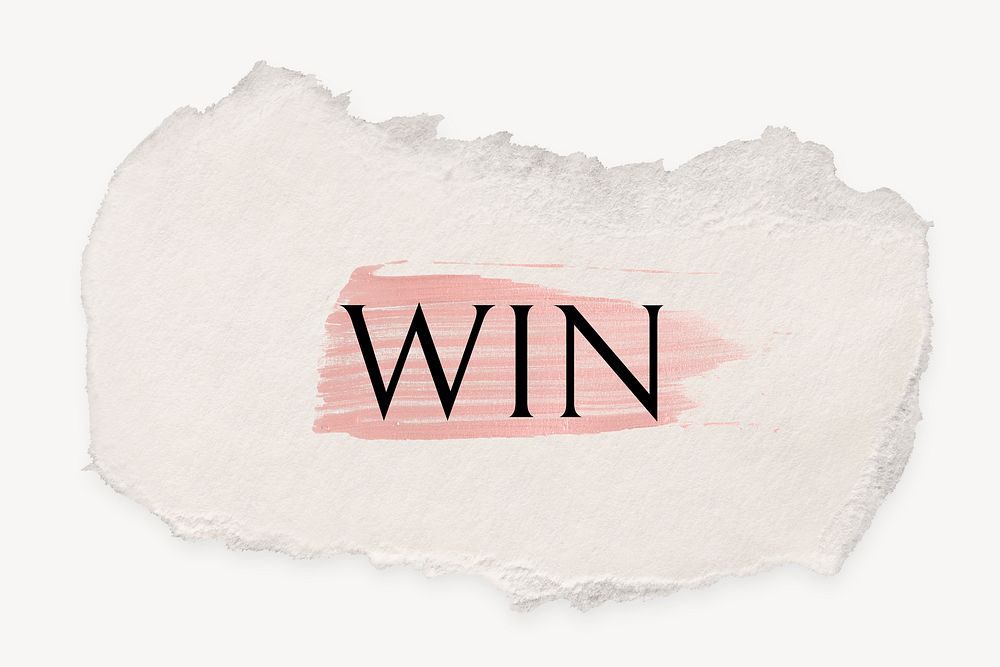 Win word, ripped paper, pink | Free Photo - rawpixel