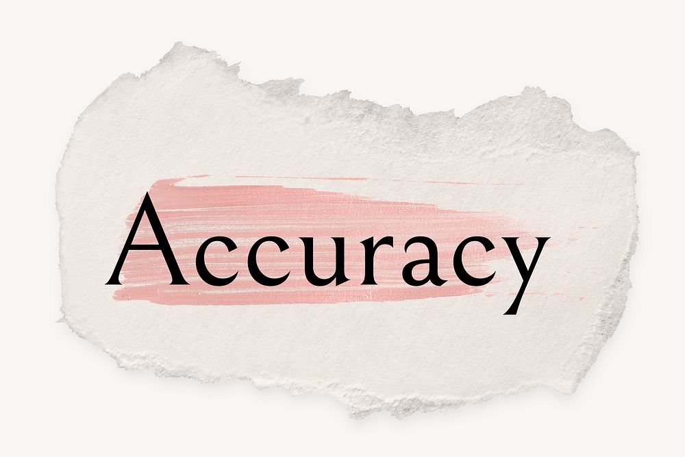 Accuracy word, ripped paper, pink | Free Photo - rawpixel
