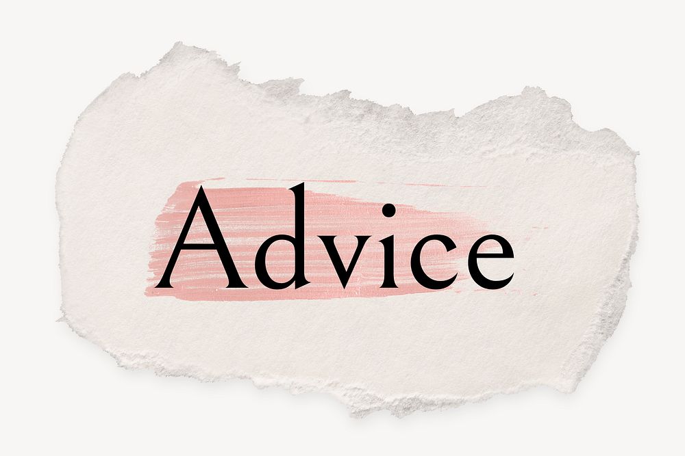 Advice word, ripped paper, pink | Free Photo - rawpixel