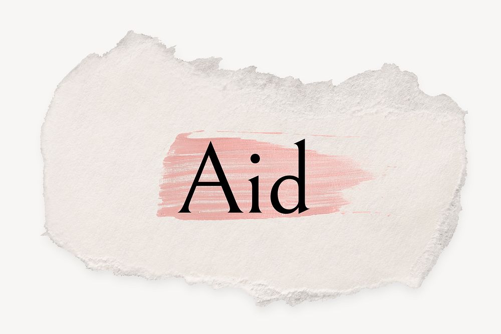Aid word, ripped paper, pink | Free Photo - rawpixel