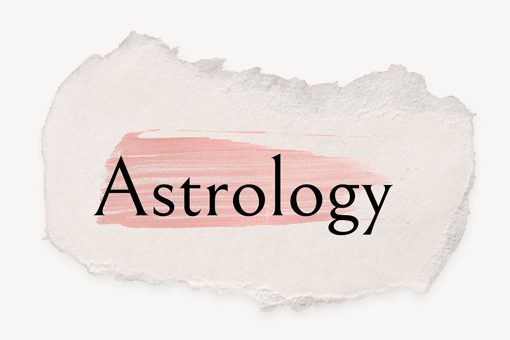 Astrology word, ripped paper, pink | Free Photo - rawpixel