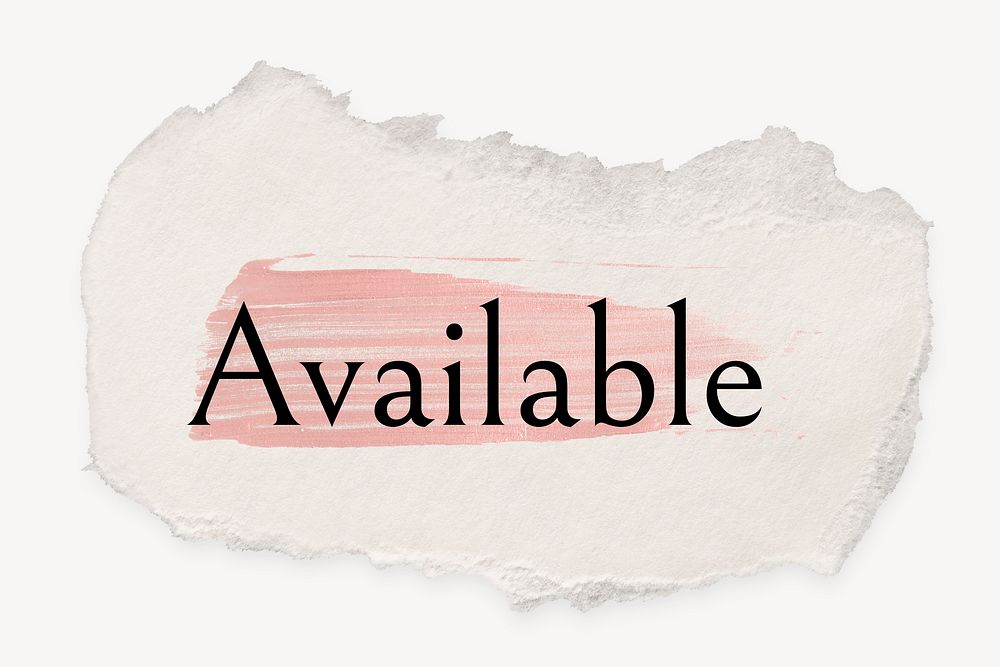 Available word, ripped paper, pink | Free Photo - rawpixel