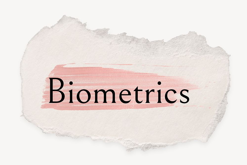 Biometrics word, ripped paper, pink | Free Photo - rawpixel