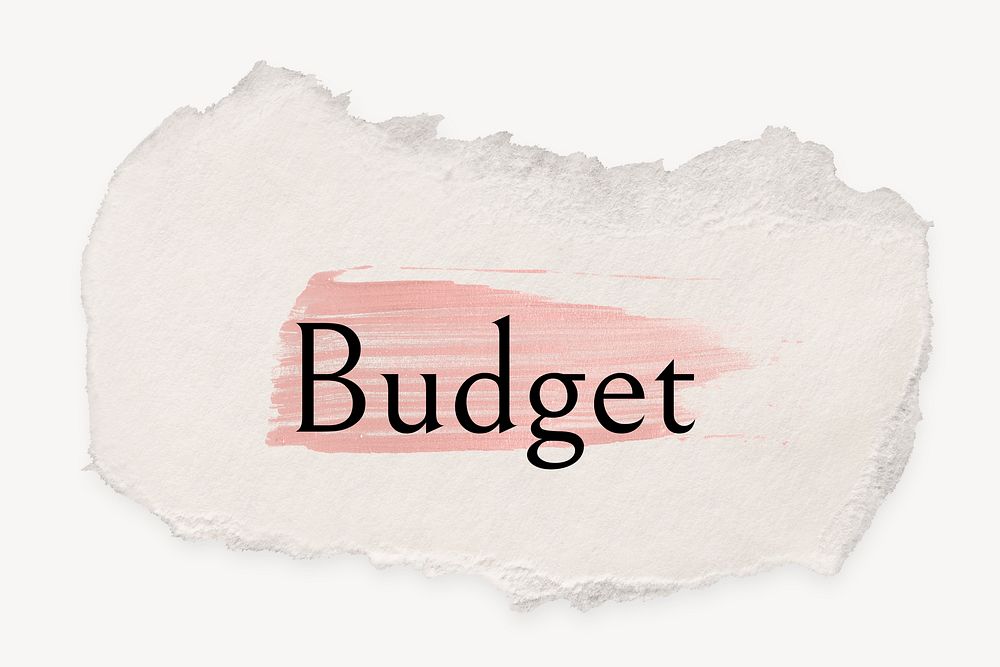 Budget word, ripped paper, pink | Free Photo - rawpixel