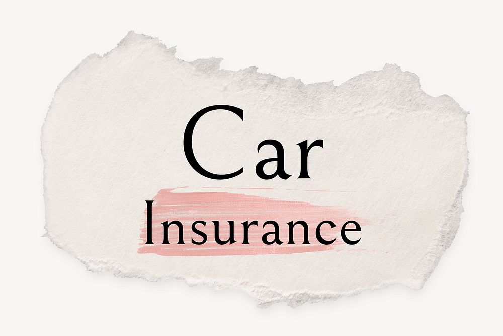 Car insurance word, ripped paper, | Free Photo - rawpixel