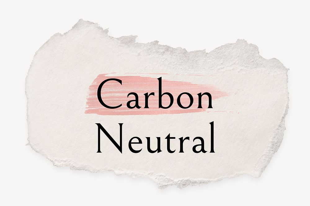 Carbon neutral word, ripped paper, | Free Photo - rawpixel