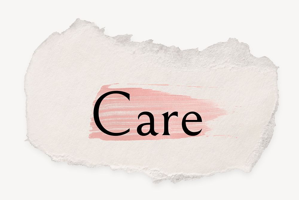 Care word, ripped paper, pink | Free Photo - rawpixel