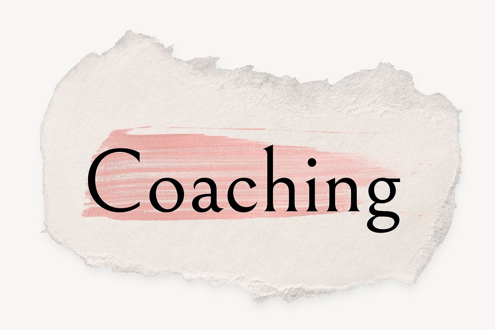 Coaching word, ripped paper, pink | Free Photo - rawpixel