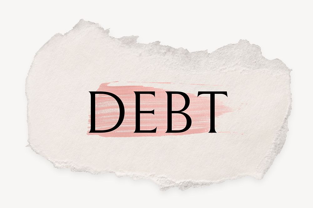Debt word, ripped paper, pink | Free Photo - rawpixel