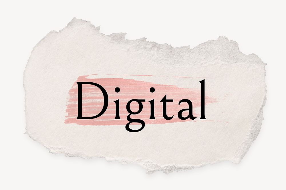 Digital word, ripped paper, pink | Free Photo - rawpixel