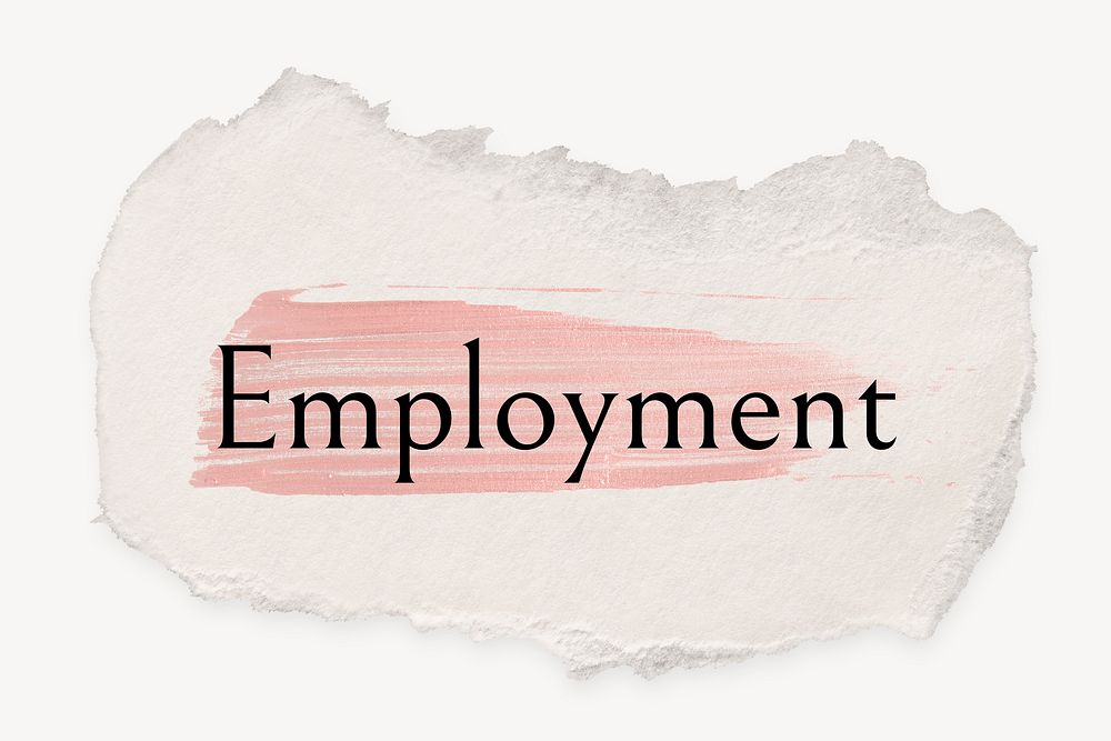Employment word, ripped paper, pink | Free Photo - rawpixel