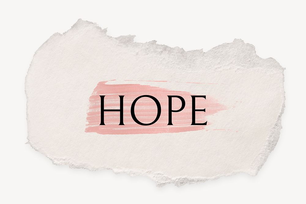 Hope word, ripped paper, pink | Free Photo - rawpixel