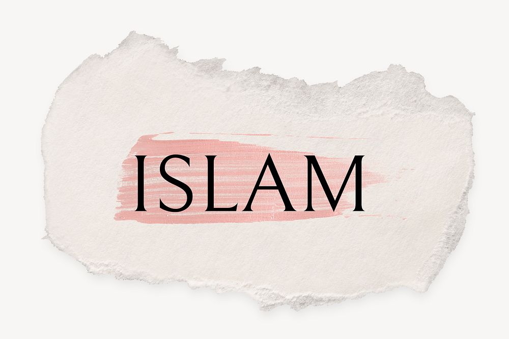 Islam word, ripped paper, pink | Free Photo - rawpixel