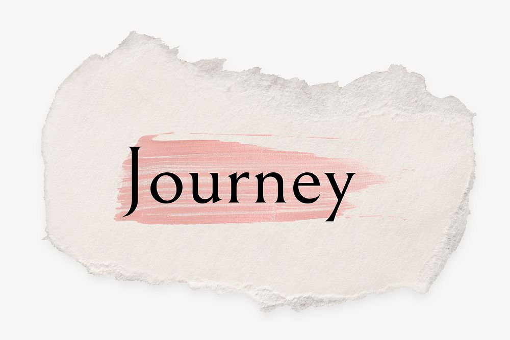 Journey word, ripped paper, pink | Free Photo - rawpixel