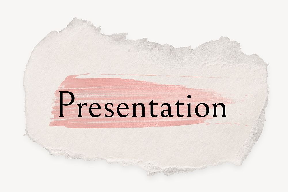 Presentation word, ripped paper, pink | Free Photo - rawpixel