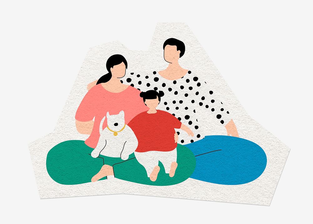 Happy family, cut paper design, | Premium Photo - rawpixel