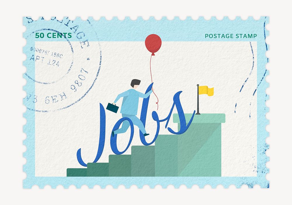 Jobs postage stamp, business stationery | Free Photo - rawpixel