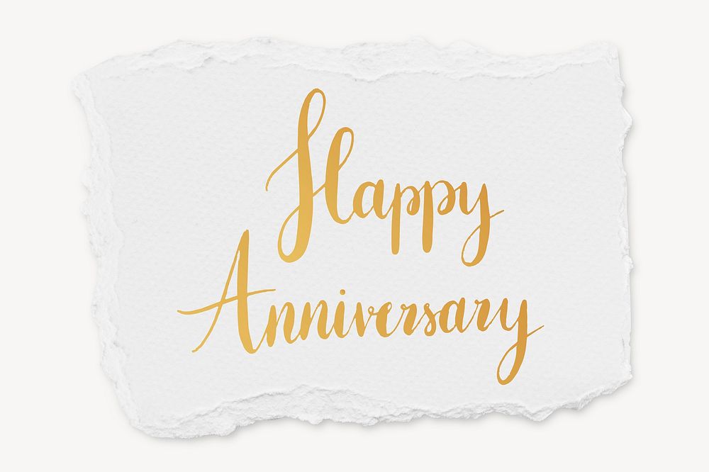 Happy anniversary word, torn paper | Free Photo - rawpixel