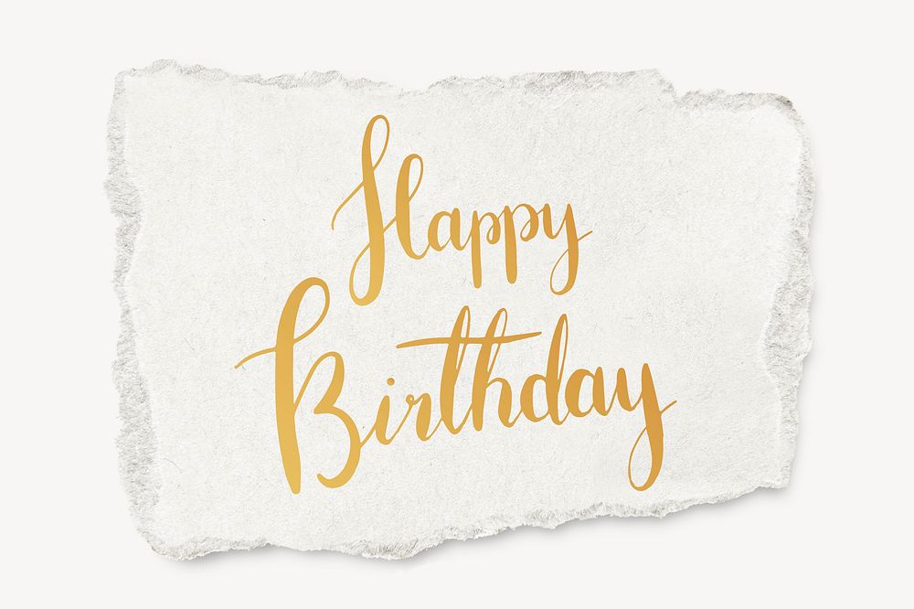 Happy birthday word, torn paper | Free Photo - rawpixel
