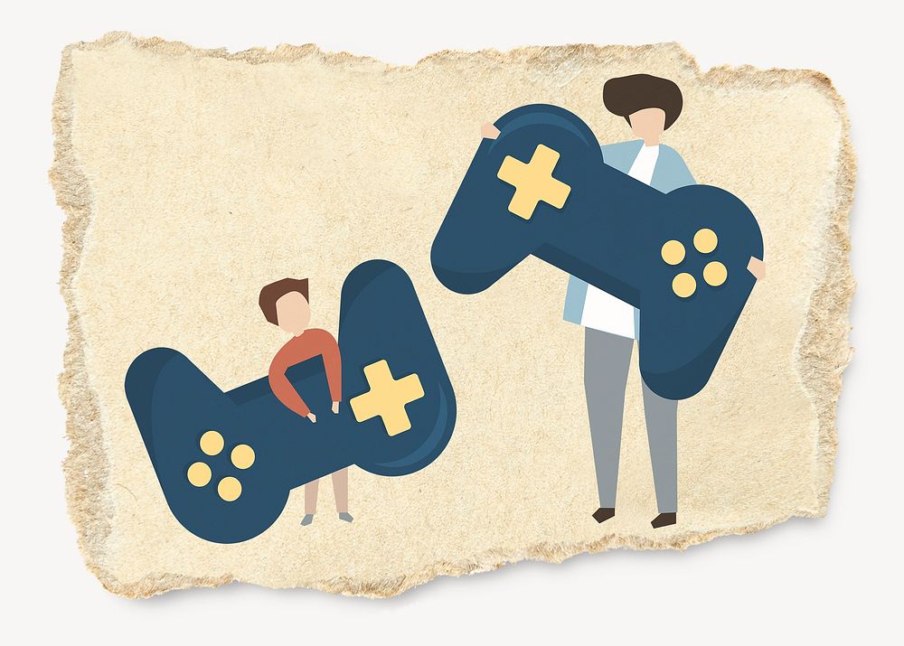 Family video game collage element | Premium Photo - rawpixel