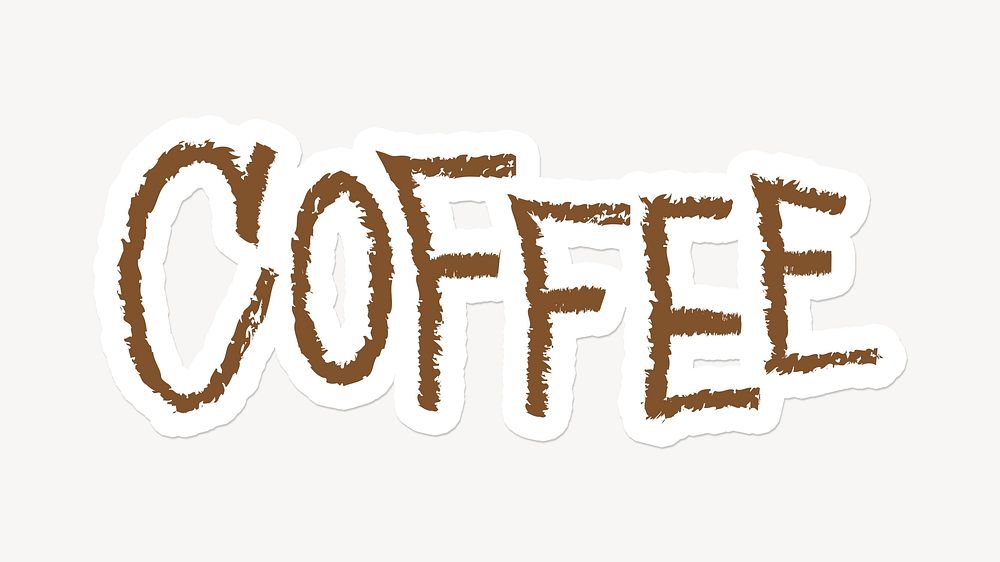 Coffee word sticker typography | Free Photo - rawpixel