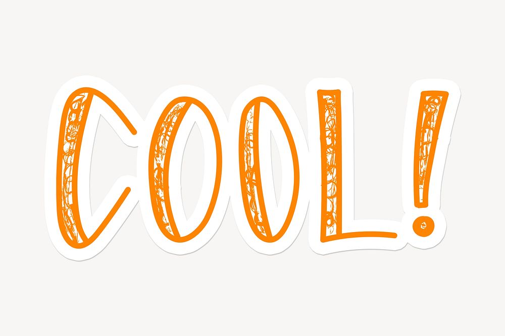 Cool! word sticker typography | Free Photo - rawpixel