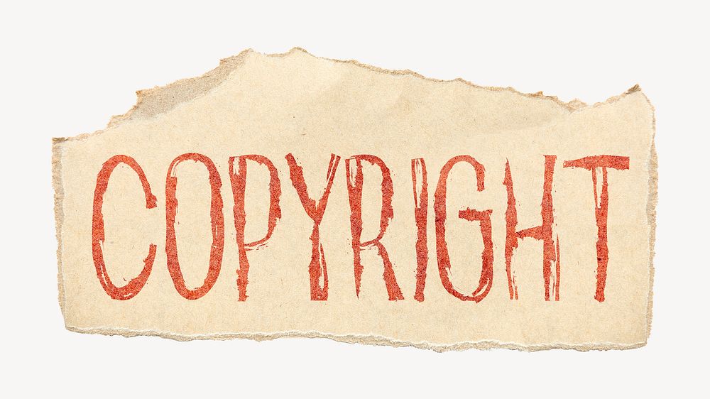 Copyright word, ripped paper typography | Free Photo - rawpixel