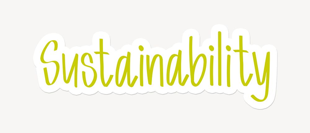 Sustainability word sticker typography | Free Photo - rawpixel