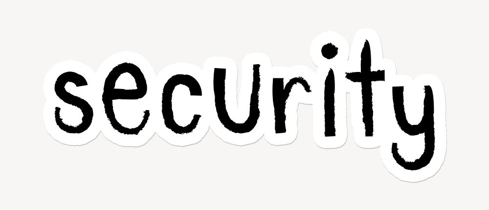 Security word sticker typography | Free Photo - rawpixel