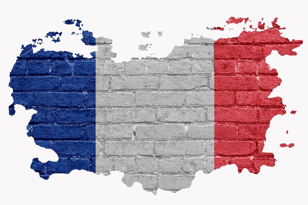France's flag, brick wall texture, | Free Photo - rawpixel