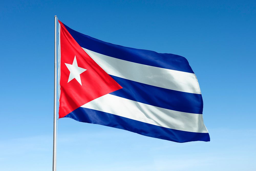 Waving Cuban flag, national symbol, | Free Photo - rawpixel