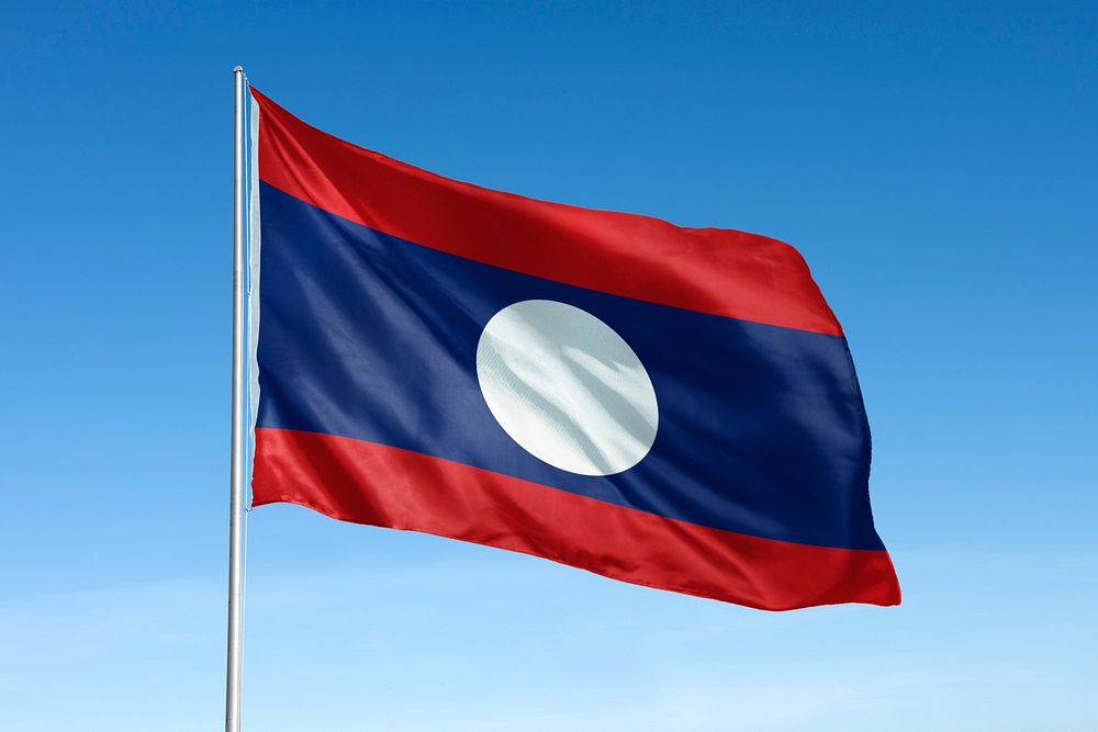 Waving Laos flag, national symbol, | Free Photo - rawpixel