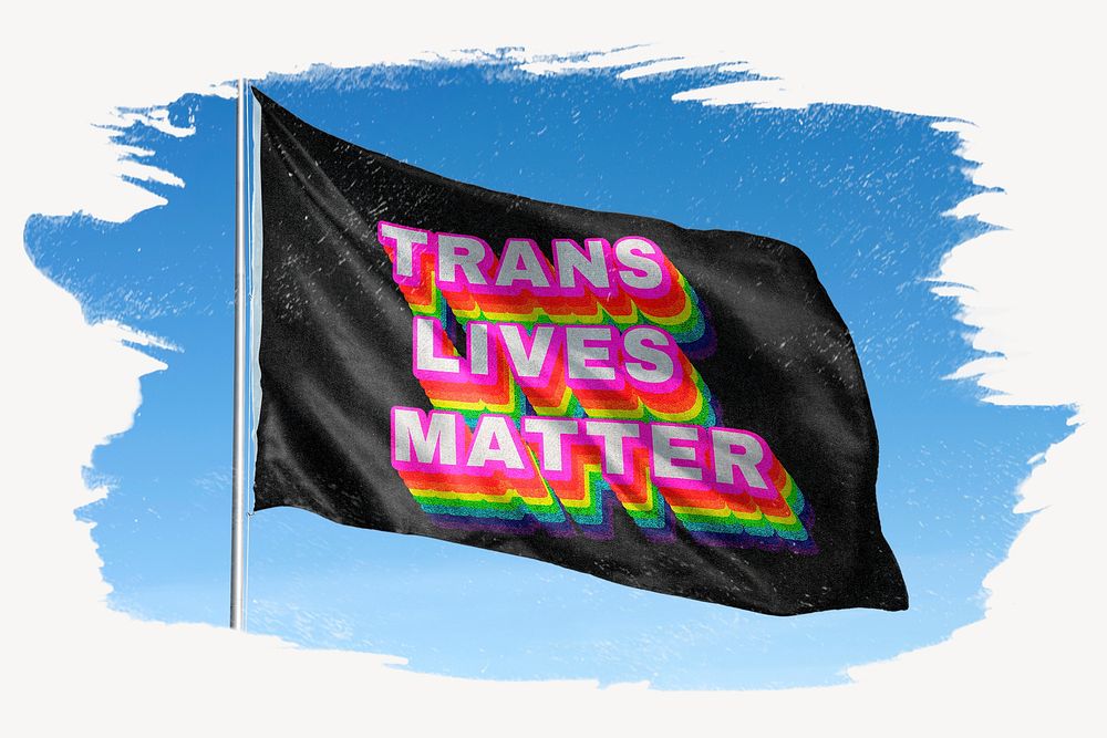 Waving trans lives matters flag | Free Photo - rawpixel