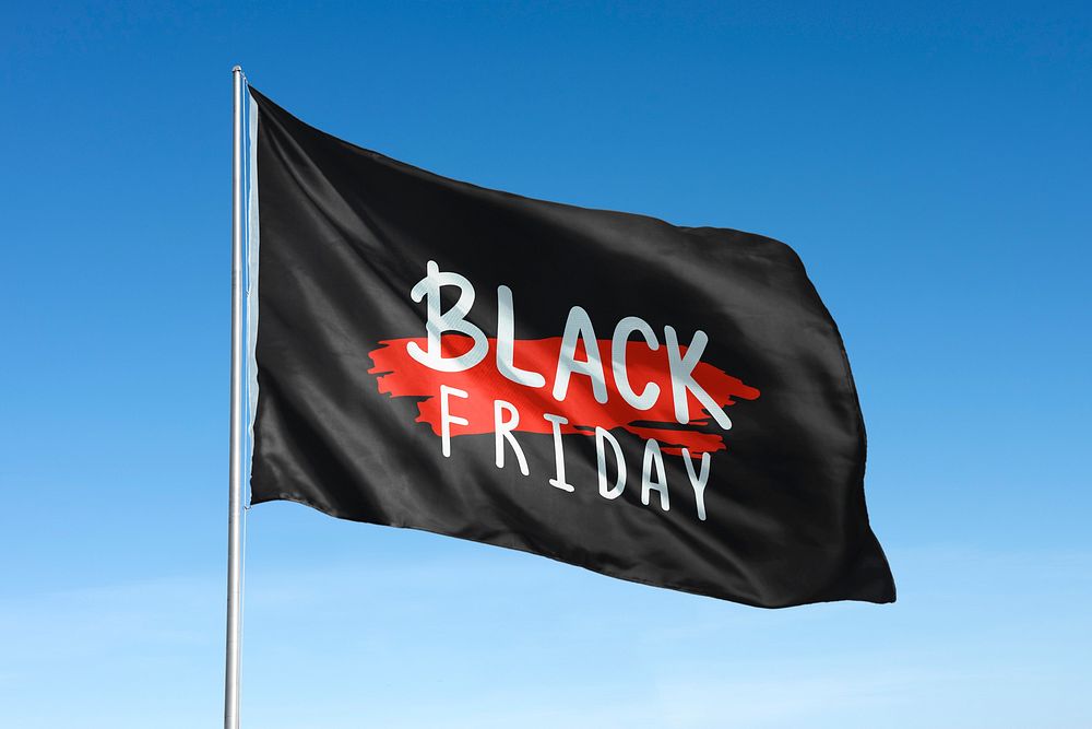 Waving Black Friday flag graphic, | Free Photo - rawpixel