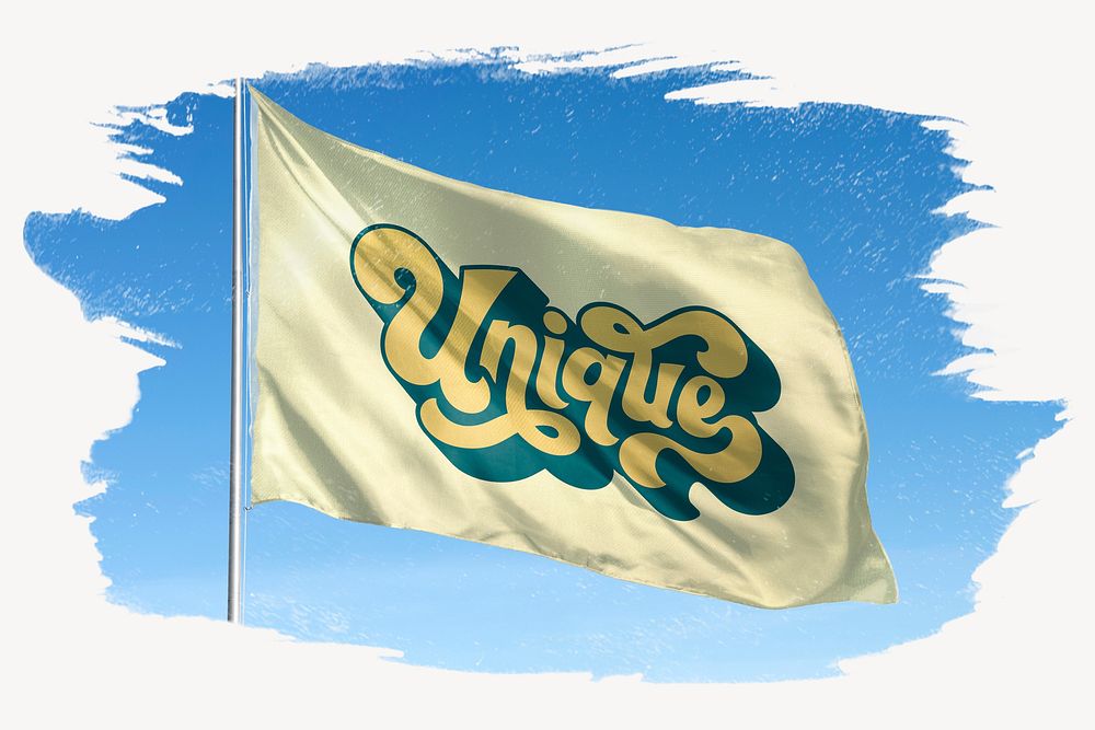 Waving unique png flag, brush | Free Photo - rawpixel