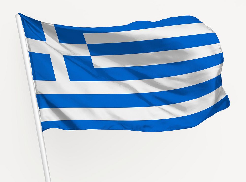Waving Greek flag, national symbol | Free Photo - rawpixel