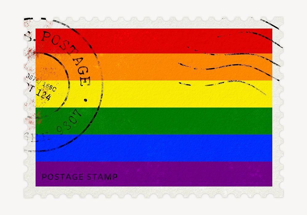 Lgbtq Flag Clipart Postage Stamp Free Photo Rawpixel 
