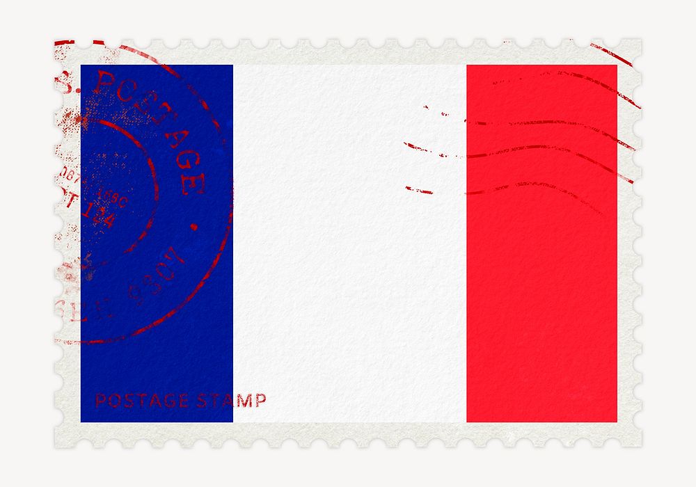 France flag clipart, postage stamp | Free Photo - rawpixel