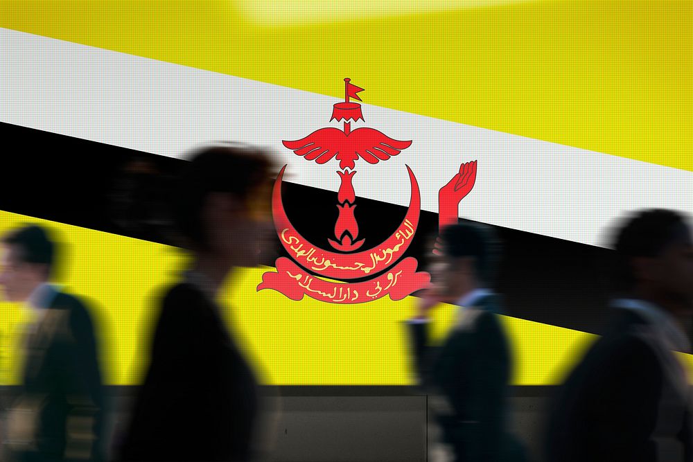 Brunei flag led screen, silhouette | Free Photo - rawpixel